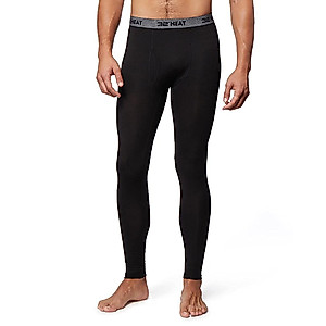 32 Degrees Heat Mens Performance Thermal Lightweight Baselayer Legging Pant, Black, Large