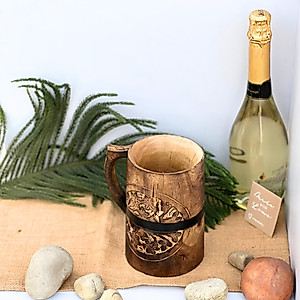 collectiblesBuy Ancient handmade wooden drinking mug tankard stein crafted ideal for beer drinkware toast cups