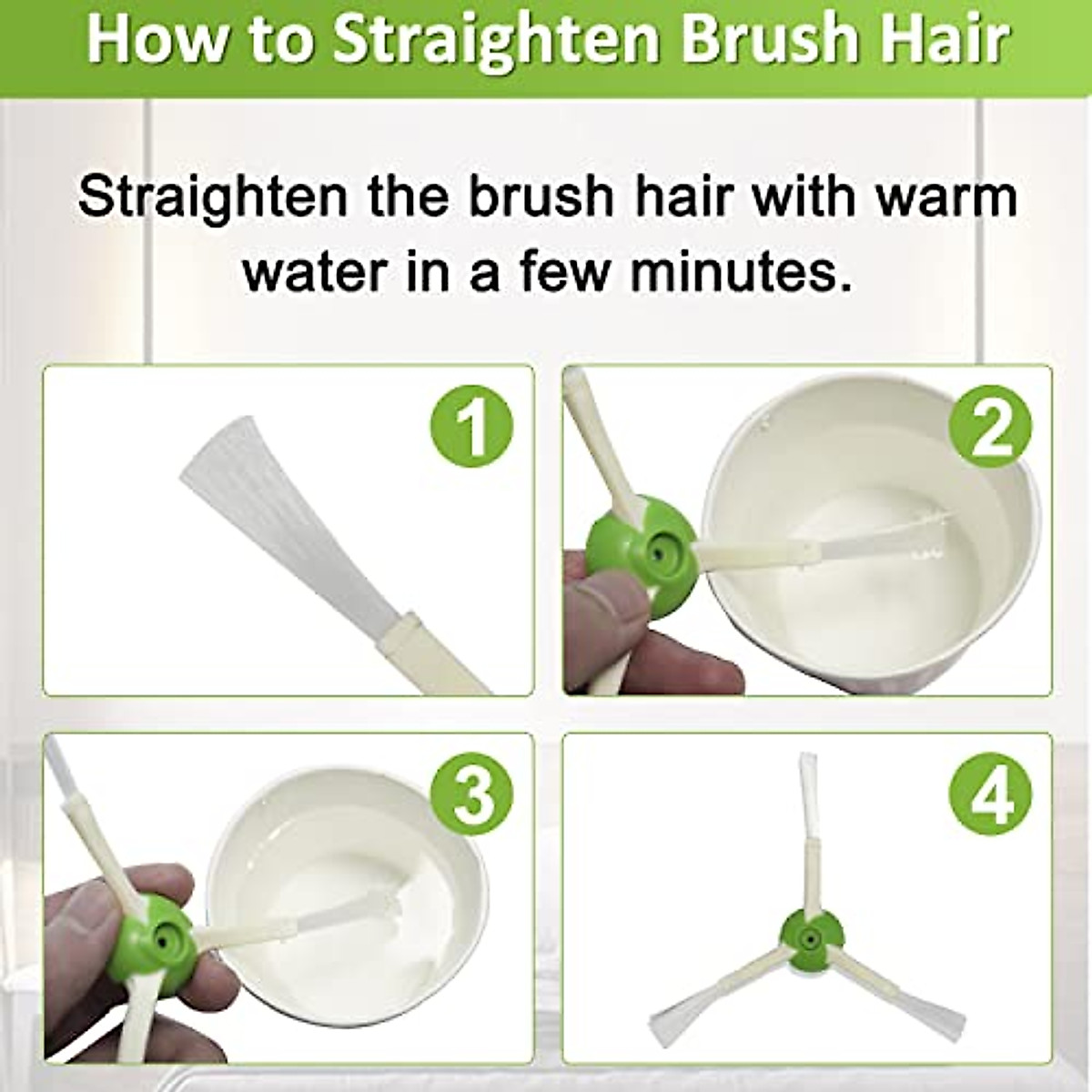 Replacement Parts Compatible with iRobot Roomba I, E & J Series i7 i7+ i2 i3 i3+ i4 i4+ i6 i6+ i8 i8+/Plus j6+ j7 E5 E6 E7, 1 Set of Multi-Surface Rubber Brushes, 6 HEPA Filters, 6 Side Brushes