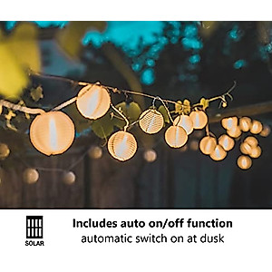 CozyHome Outdoor Lights for Patio | Solar Outdoor Lights 20 LEDs | Solar Lights Outdoor Garden | Solar String Light Lantern | Outdoor Solar String Lights | Solar String Lights Outdoor Garden