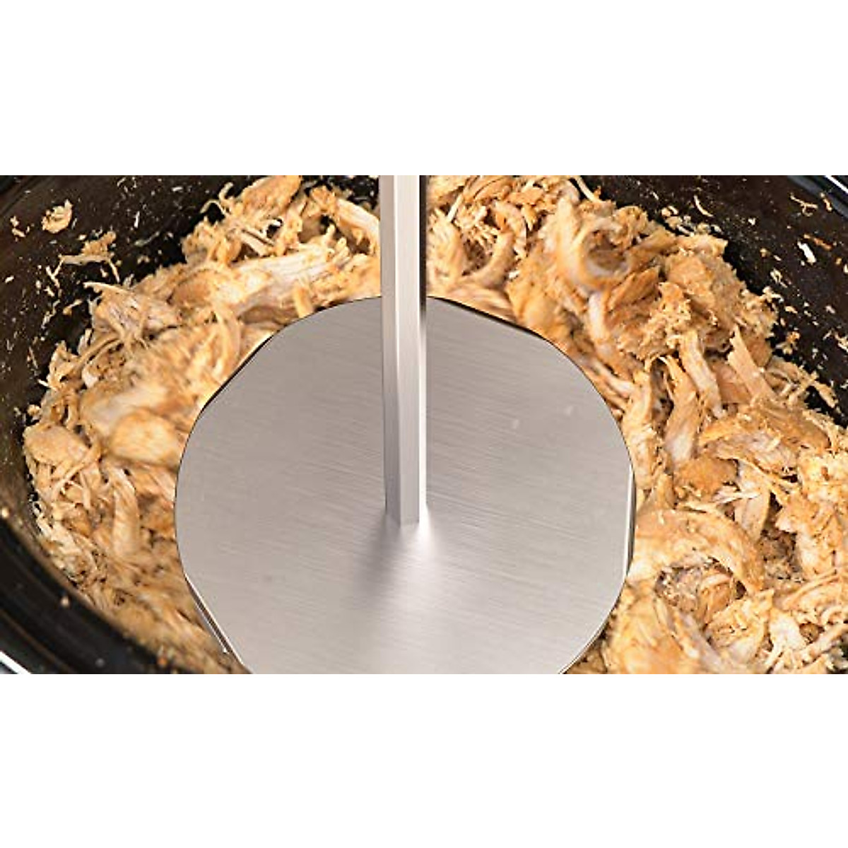 Onlyfire 4 Inch Stainless Steel Pork Puller Used with Standard Hand Drill for Beef, Chicken, Potato Masher and Tamale Meat