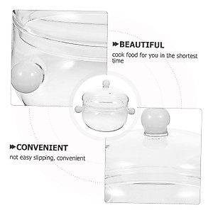 PRETYZOOM Saucepan with Lid Glass Saucepan Glass Stew Pot Soup Milk Pots