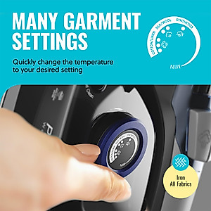 Pursteam World's Best Steamers Steam Iron for Clothes 1700W with Self-Cleaning Nonstick Stainless Steel Soleplate, Auto Shutoff, Anti-Drip