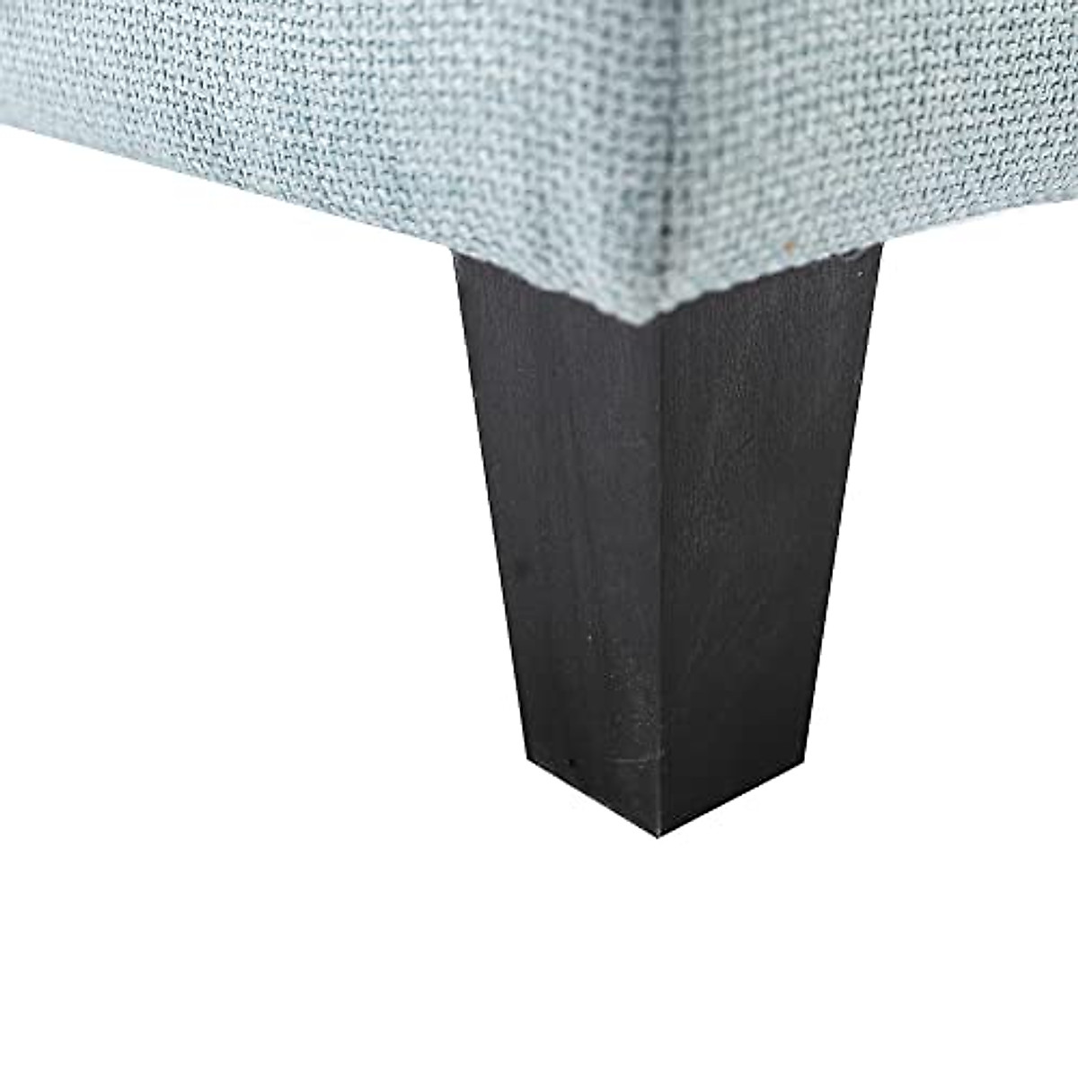 Sectional Sofa Set, Modern U-Shaped Convertible Sectional Couch with Chaise and Movable Ottoman, Velvet Upholstered Accent Sofa with Solid Wood Legs and Thick Cushion for Living Room (Light Blue)