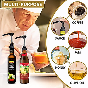 ZTTXL 10 Packs Coffee Syrup Pump Dispenser,Fits 25.4 Oz/750ml Coffee Flavoring Syrup Bottles,No Dripping, Fits Home & Coffee Bar Drinking Mixes,Free 4 Golden Spoons