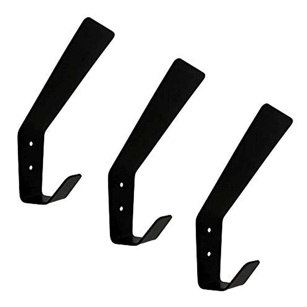 Tetra-Teknica Home Essentials Metal Wall Hook, Matte Black, 3 Pack