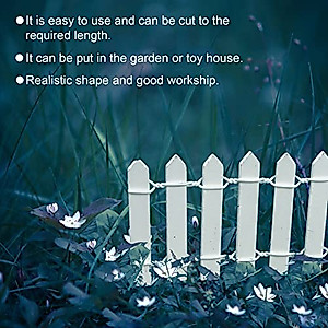 4PCS 47Inch Long Miniature Fairy Garden Fence Mini Wood Picket Ornament Fence for Dollhouse Home Garden Plant Pot Christmas Tree Decorations for Adult (White)