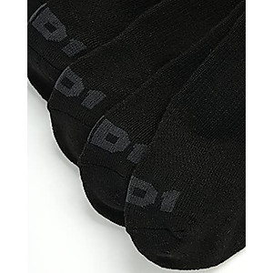 AND1 Men's Socks - Athletic Cushion Crew Socks (24 Pack), Size 6-12.5, Black