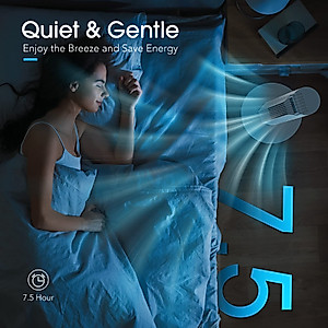 Tower Fan - 44’’ Oscillating Tower Fan with Remote Control, Quiet Bladeless Cooling Fan with 3 Modes, LED Display Stand Up Fan with 7.5h Timer, Indoor Standing Fan for Bedroom/Home Office Use