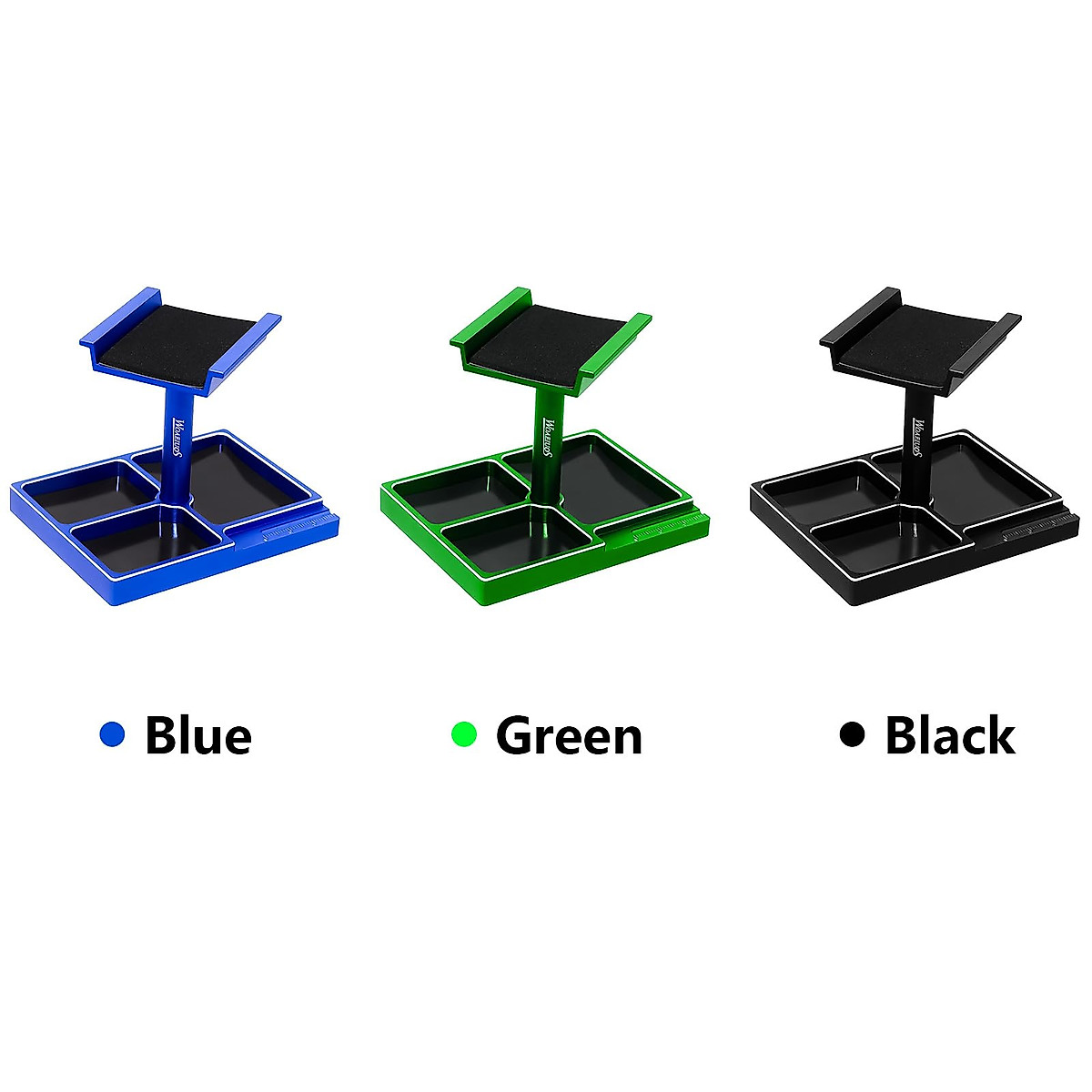 WOAEIUOS RC Car Stand Repair Tool Set 360 Degree Rotation for 1/18 1/24 RC Car Truck Buggy (Green)
