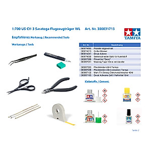 Tamiya 31713 1/700 US Aircraft Carrier Saratoga Plastic Model Kit