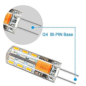 RAYHOO 10pcs G4 LED Bulbs JC Bi-Pin Base Lights 1.5W AC/DC 12V 10W-20W T3 Halogen Bulb Replacement Landscape Bulbs (Warm White 3000K)