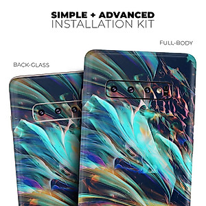 DesignSkinz Liquid Abstract Paint Remix V28 Protective Vinyl Decal Wrap Skin Cover Compatible with The Samsung Galaxy S20 (Screen Trim & Back Glass Skin)