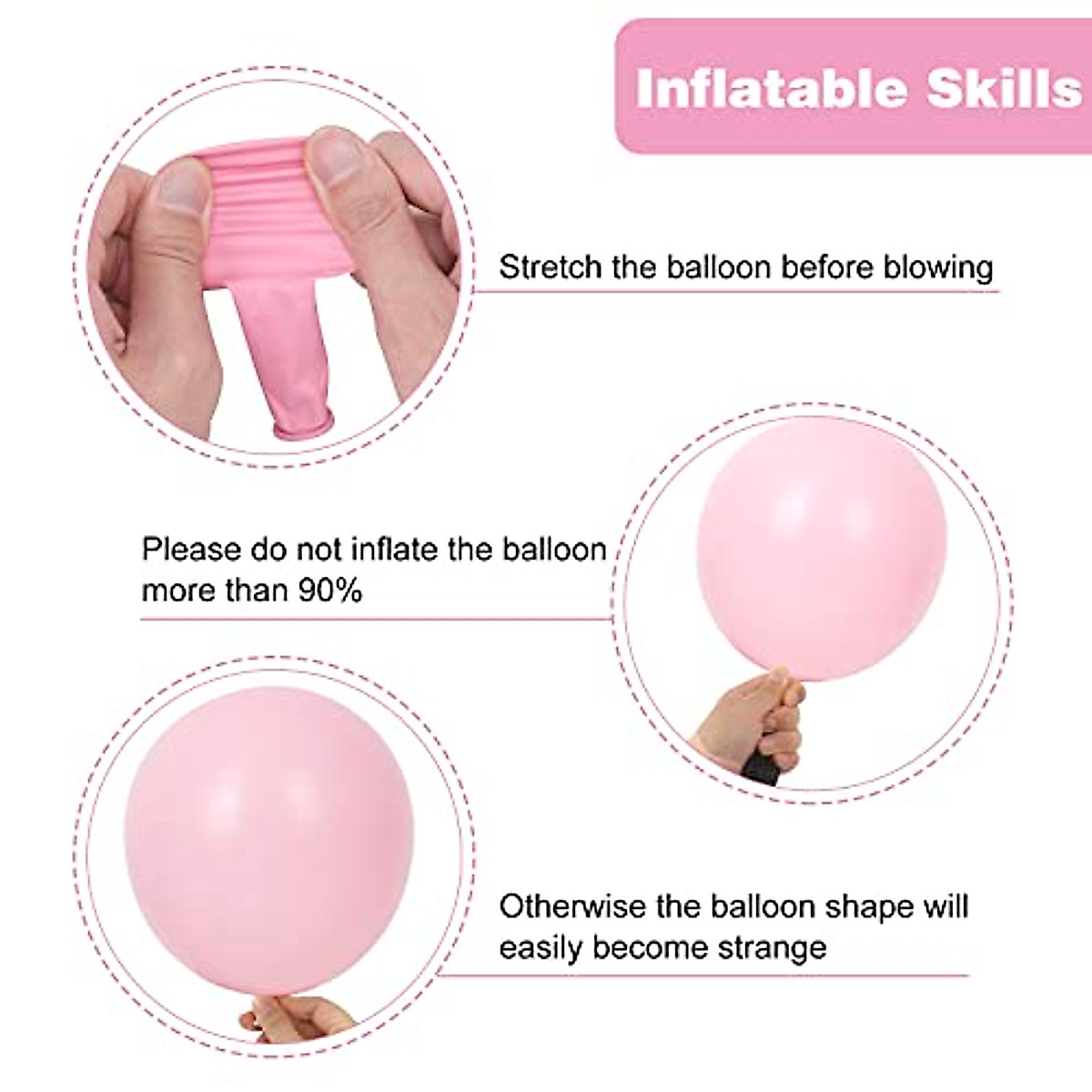 RUBFAC 116pcs Light Pink Balloons Different Sizes Pack of 36 18 12 10 5 Inch for Garland Arch Pastel Pink Extra Large Balloons for Birthday Baby Shower Gender Reveal Wedding Party Decoration