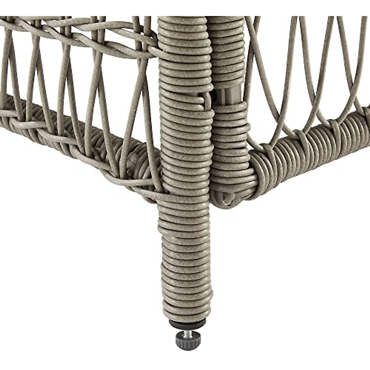 Crosley Furniture Thatcher Wicker Outdoor Chair for Porch, Deck, Backyard, Driftwood with Creme Cushions