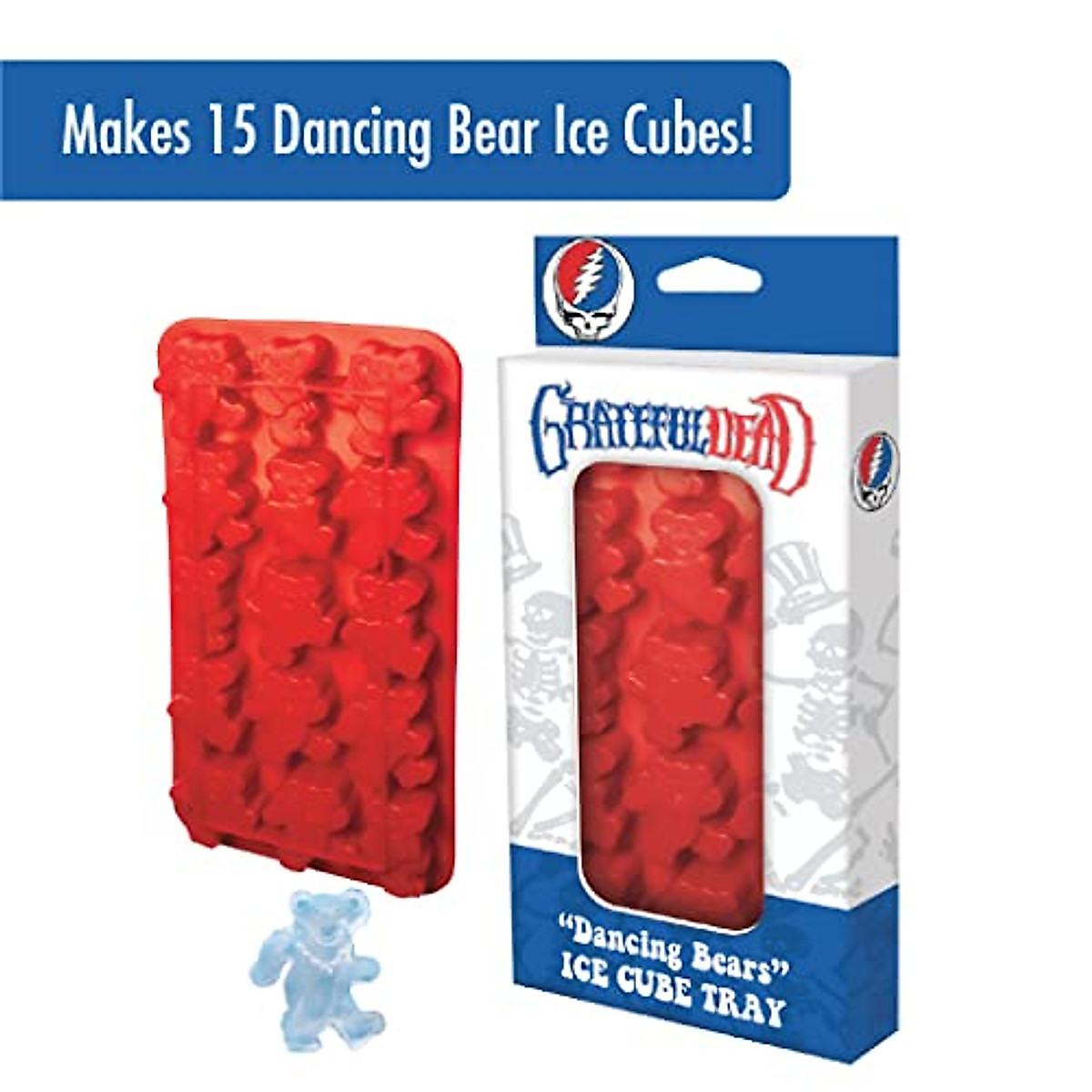 ICUP Grateful Dead Ice Cube Mold Tray | Freezer Bar Items Shapes & Trays | Rock Specialty Molds | Officially Licensed