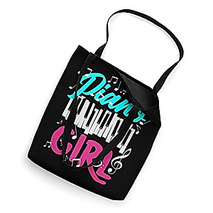 Piano Girl Player Pianist Music Notes Piano Tote Bag