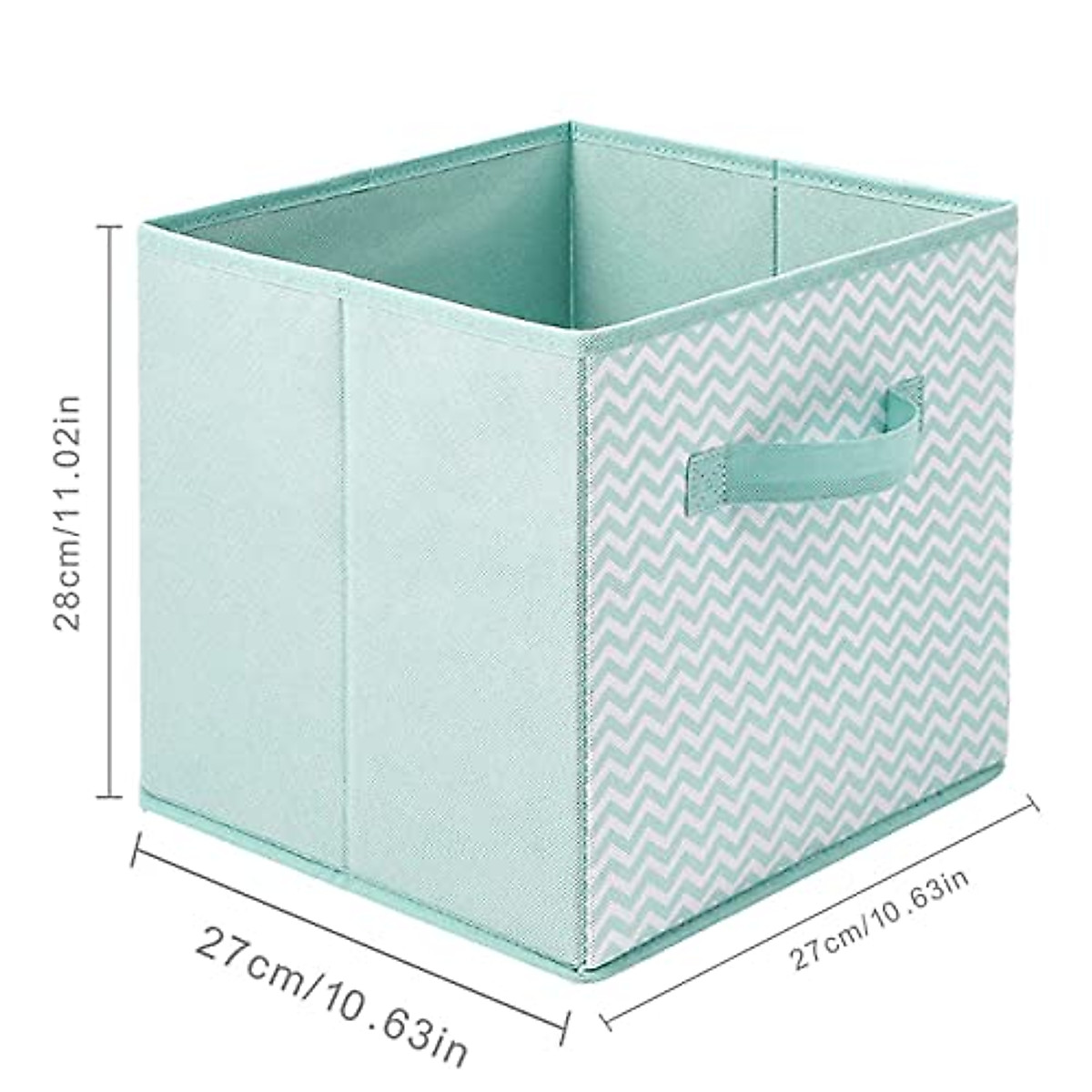 Debbu Basics Fabric Clothing Storage Bins - 10.6" x 10.6" x 11" - Collapsible Storage Cubes Organizer with Handles, Linen Foldable Storage Baskets Cloth Box Containers, Closet Organizers