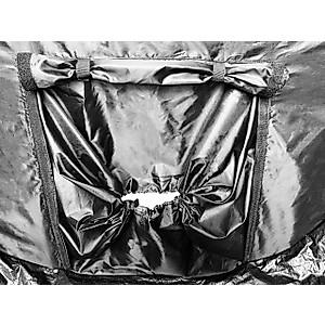 KobbTan Large Deluxe Spray Tanning Pop Up Tent in 1/3 Clear Black Portable Mobile Tan Booth with Carry Case