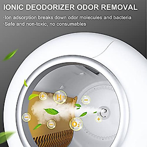 Comfipaws Automatic Cat Litter Box Self Cleaning Robot Cat Litter Box for Multiple Cats, Auto Clean Cat Litter Box with APP Control & Ionic Deodorizer, 65L+9L Smart Cat Toilet with Mat, Liner, Brush