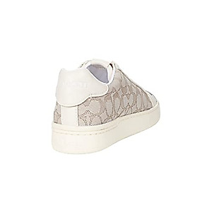 COACH Women's Non Tech Athletic Lowline Luxe Low Top sneaker in Signature Jacquard , Color Stone/Chalk, Size 7.5