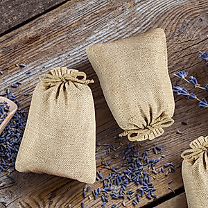 ANPHSIN 75 Pcs Small Burlap Gift Bags with Drawstring - 5.4" x 3.7" Burlap Favor Sacks, Mini Gift Wrapping Bags for Wedding Baby Shower Classmates Festival Party Favors, DIY Craft