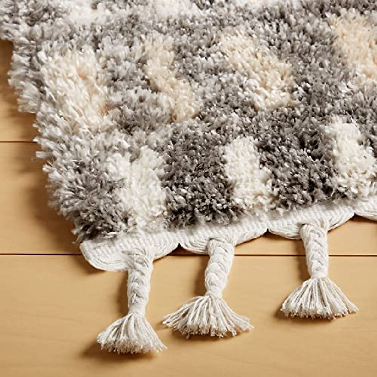 Home Dynamix The Spruce Marcella Louise Geometric Stripe Shag Area Rug, Gray/Ivory, 7'10"x10'5" Rectangle