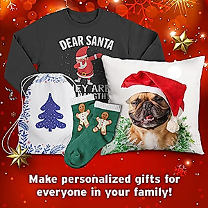 Printers Jack Iron-On Heat Transfer Paper for Dark Fabric 20 Pack 8.3x11.7" T-Shirt Transfer Paper for Inkjet Printer Wash Durable, Long Lasting Transfer, No Cracking