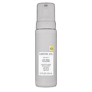 Kristin Ess Hair Sea Salt Air Dry Mousse for Volume + Texture - Styling Product For Wavy + Curly Hair, Light Hold, For Fine to Medium Hair, Non-Sticky, Vegan, 6.7 fl oz