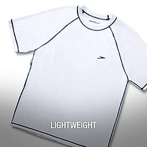 Speedo Men's Uv Swim Shirt Short Sleeve Loose Fit Easy Tee