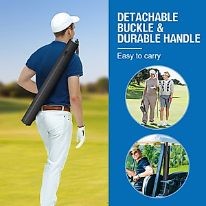 FireAnt Black Polyester Insulated Cooler Sleeve - Perfect Size for 7 Cans of Beer, 19" Long by 8" Wide, Ideal for Golfing, Picnics, Camping, Sporting Events, and More