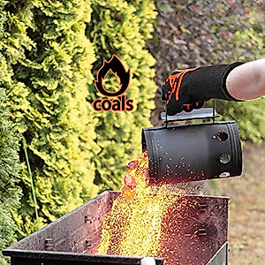 UTOI BBQ Grill Gloves, 1472°F Heat Resistant Barbecue Gloves Oven Mitts for Kitchen Garden BBQ Grilling and Outdoor Cooking Campfire, EN407 Certified, 1 Pair 13 inch Long Extra Forearm Protection