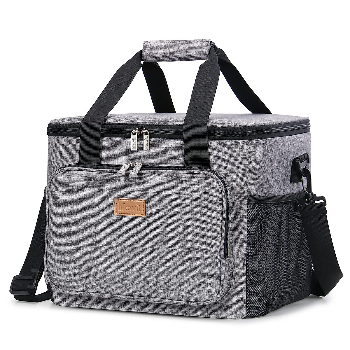 Lifewit Large Lunch Bag Soft Cooler Bag Cooling Tote for Adult Men Women, 15L/24L, Grey