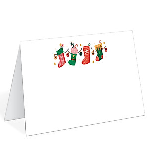 25 Pack Christmas Tent Place Cards, Place Cards for Table Setting, Folded Eggshell Paper Name Tent Cards for Christmas Holiday Dinner Decorations - CM02