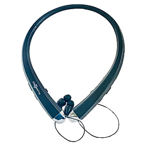 QT S Bluetooth Headset, Lightweight Retractable for Neckband Bluetooth Headphones for Sports Exercise Home & Office, Noise Cancelling Stereo Neckband Wireless Headset Talk 9-10 Hours-Black