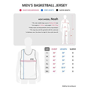 Mens Reversible Basketball Jersey Premium Moisture Wicking Mesh Tank Top (Large, 1ih05_Black)