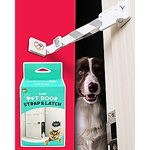 Cat Door Adjustable Latch Buddy Pet Stopper - Dog Proof Litter Box for doorways Cat Door Stop Strap, Interior Cat Door Holder, Feeding Station for Cats by HA SHI