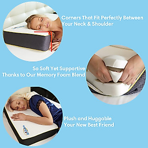 Sleepnitez Back and Side Sleeper Pillow for Neck and Shoulder Pain Cervical Neck Pillow with 3 Layers of Memory Foam Side Sleeping Pillow with Washable Tencel Cover