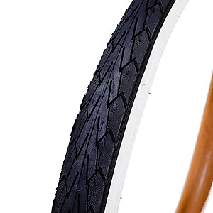 Zas Pair 700x38c Bike Tire Whitewall Foldable 40-622 for Electric Road Mountain MTB Hybrid Bike Bicycle with 700 x 38c Tires - Pack of 2