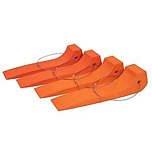 Mytee Products (4 Pack) Tire Skates for Tow Truck Wrecker Rollback Carrier Safety Orange