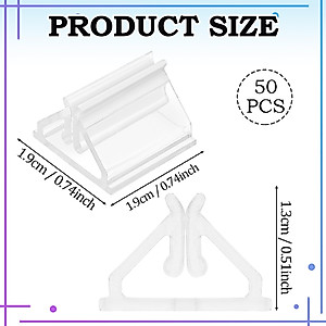 Lusofie Place Card Holders Plastic Table Number Holders Practical Card Display Stand Place Card Holder Table Card Holder For Displaying Board Game Picture Menu Game Piece Label Photo Cards, 50 Pcs