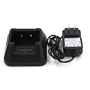 (2-Pack) Li-ion Battery Desktop Charger for Baofeng UV-5R UV-5RA UV-5RB UV-5RC UV-5RD UV-5RE UV-5RePlus TYT TH-F8 Two Way Radio