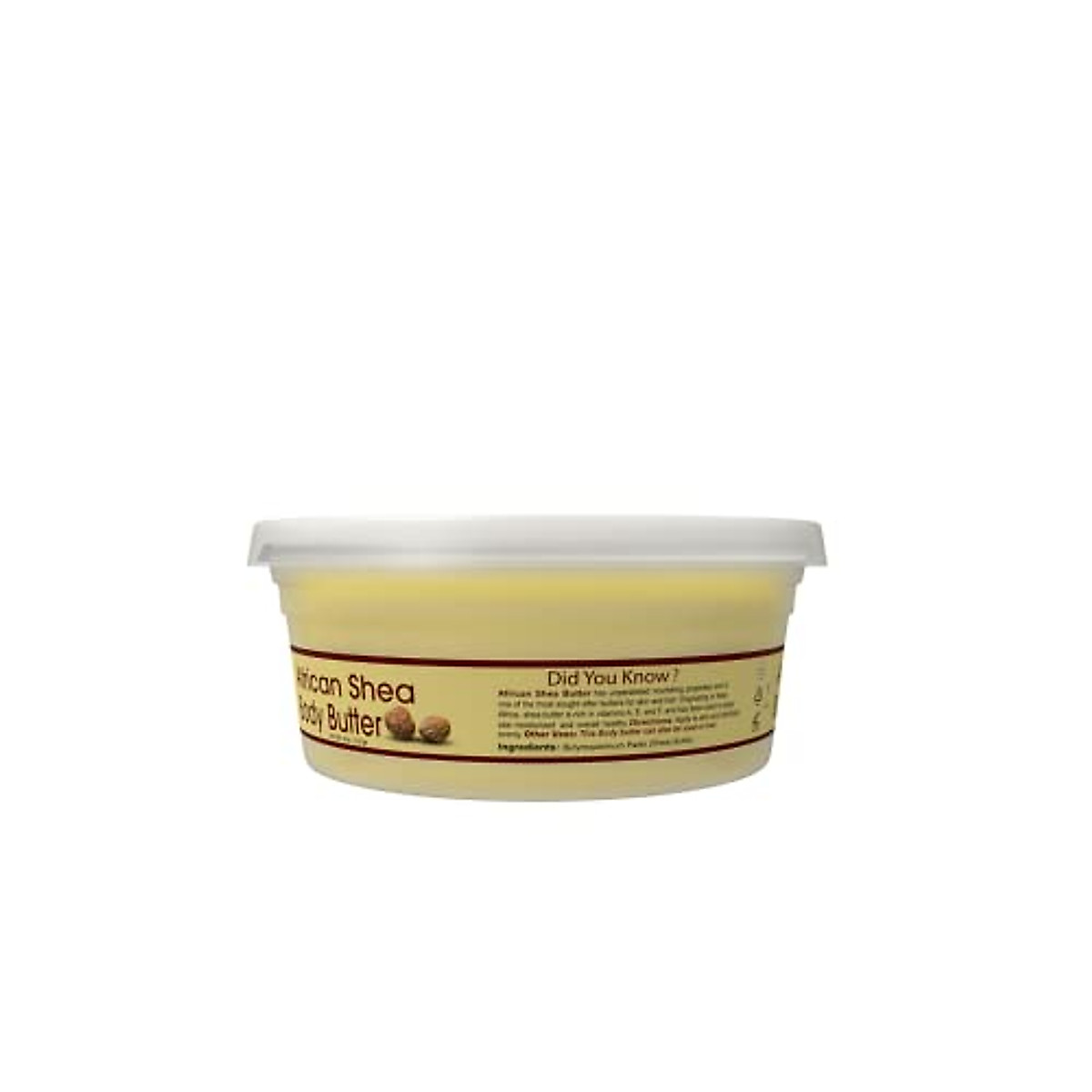 OKAY Pure Naturals Shea Butter Jar Yellow, 7.5 Ounce (8 Ounce Jar Size), 0.22 kg