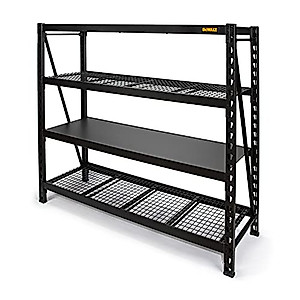 DEWALT 41660 DXST10000BLK 4-Shelf Industrial Storage Rack - 77”W x 24”D x 72”H, Black