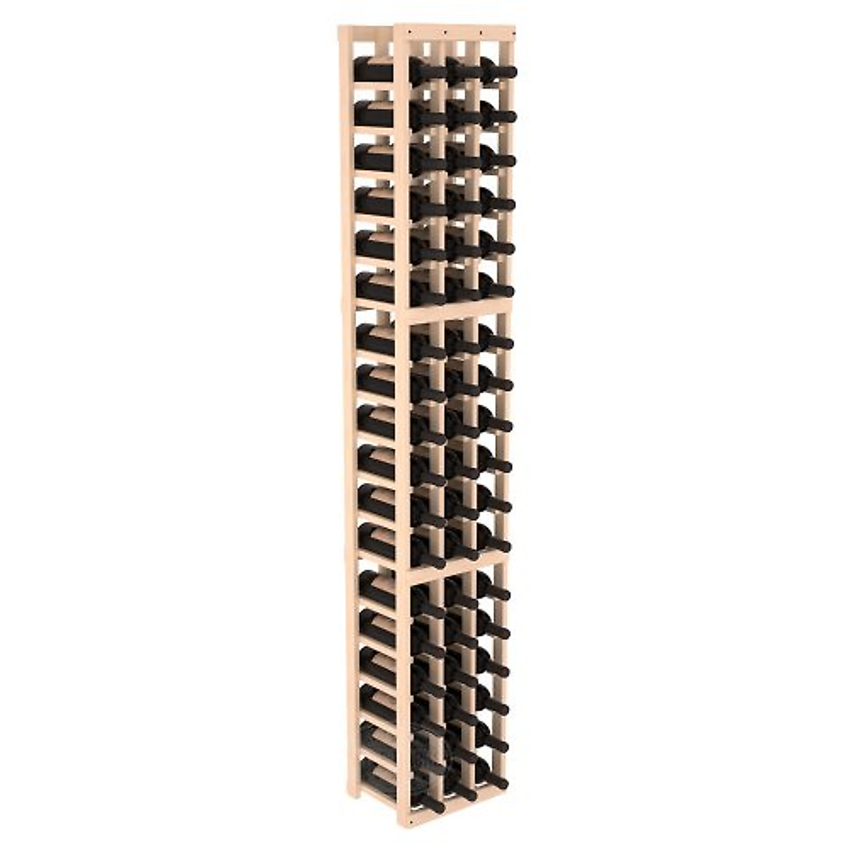 Wine Racks America InstaCellar Wine Rack Kit - Durable and Expandable Wine Storage System, Pine Unstained - Holds 54 Bottles