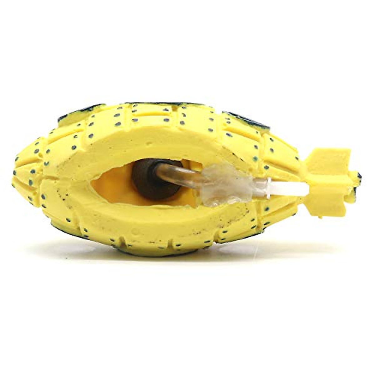 Xiaoyztan Yellow Submarine Style Aquarium Bubble Maker Decoration Fish Tank Ornament Landscape Hiding Cave with Air Stone
