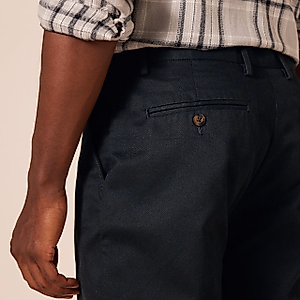 Amazon Essentials Men's Classic-Fit Wrinkle-Resistant Flat-Front Chino Pant (Available in Big & Tall), Black, 35W x 30L