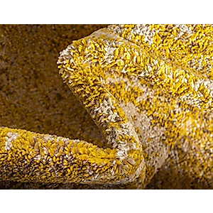 Unique Loom Penrose Collection Area Rug - Blake (8' x 10' Rectangle, Yellow/ Beige)