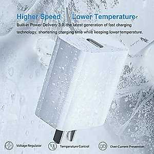 iPhone 14 Charger Block,20W USB C Charger iPhone Fast Charger Plug Type C Wall Charger Durable USB-C Power Delivery Adapter Compatible with iPhone14 Pro/14 Pro Max/14 Plus/13/13 Pro Max/12/12 Pro Max
