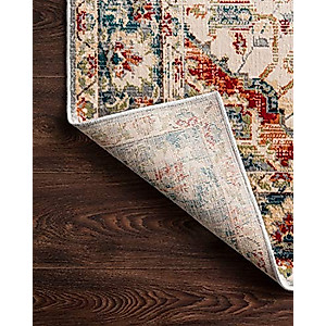 Loloi II Isadora Collection ISA-02 Oatmeal/Multi, Transitional 8'-0" x 10'-0" Area Rug